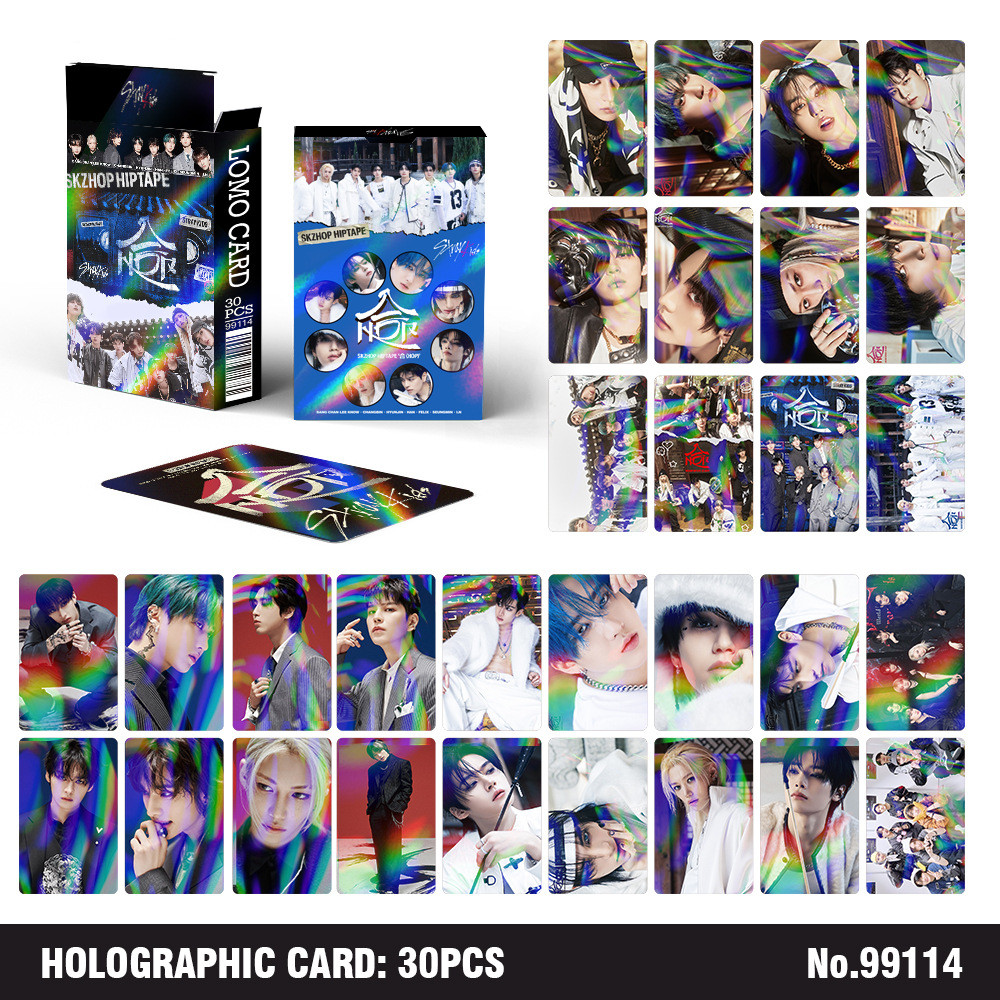 30Pcs Straykids HOP Laser Hologram Lomo Cards ATE ROCK STAR HOLOGRAPHIC ...