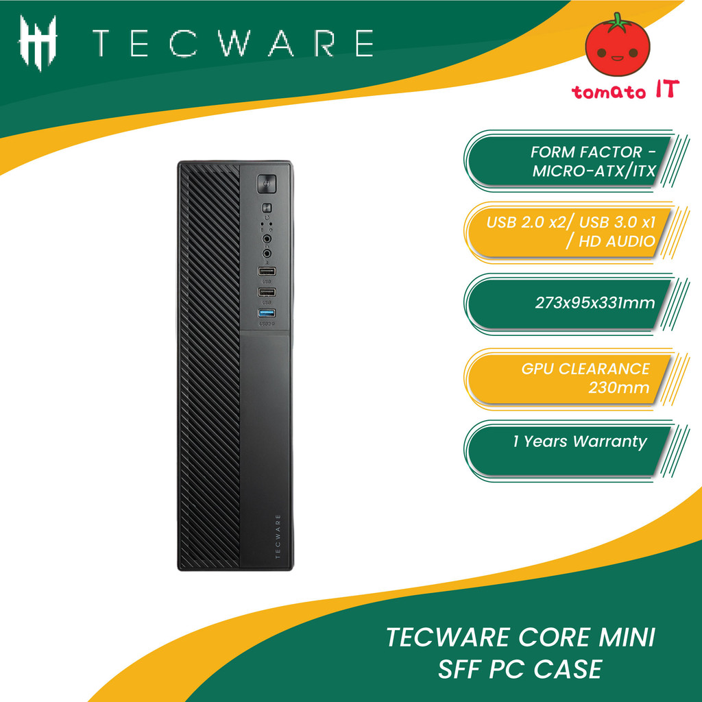 TECWARE Core Mini Micro-ATX PC Case with 250W PSU | Shopee Malaysia