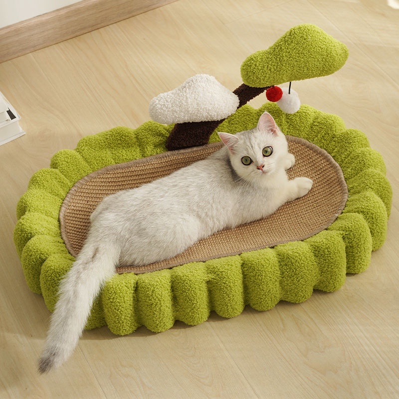Pet Extra Large Money-Rocking Tree Cat Scratching Board Sisal Oval ...