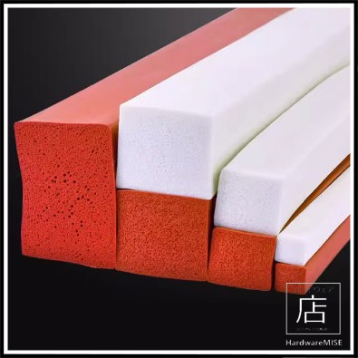 Silicone Sponge Strip Red White Closed Cell Silicone Rubber Foam Square ...