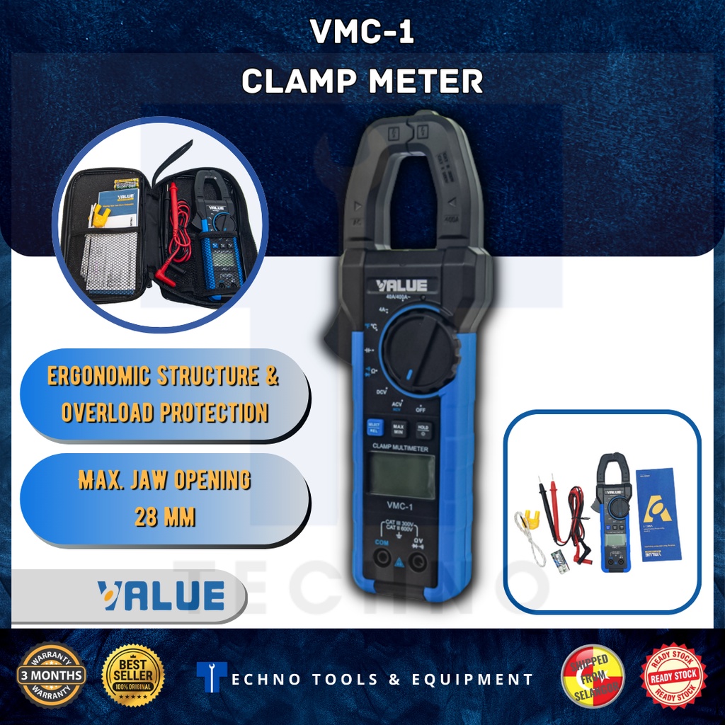 VALUE DIGITAL MULTI CLAMP METER VMC-1 - 100% Brand New & Original ...
