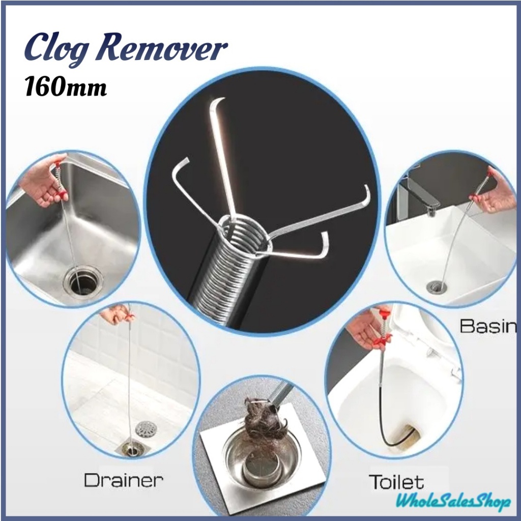 Multipurpose Drain Cleaner Spring Gripper Drain Clog Remover Pipe ...
