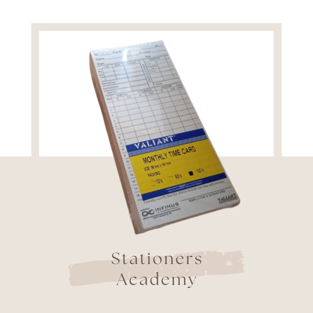 Valiant SUKI Data Time Card data time card 14 Points 7- 1/2 " x 3 - 3/8 ...