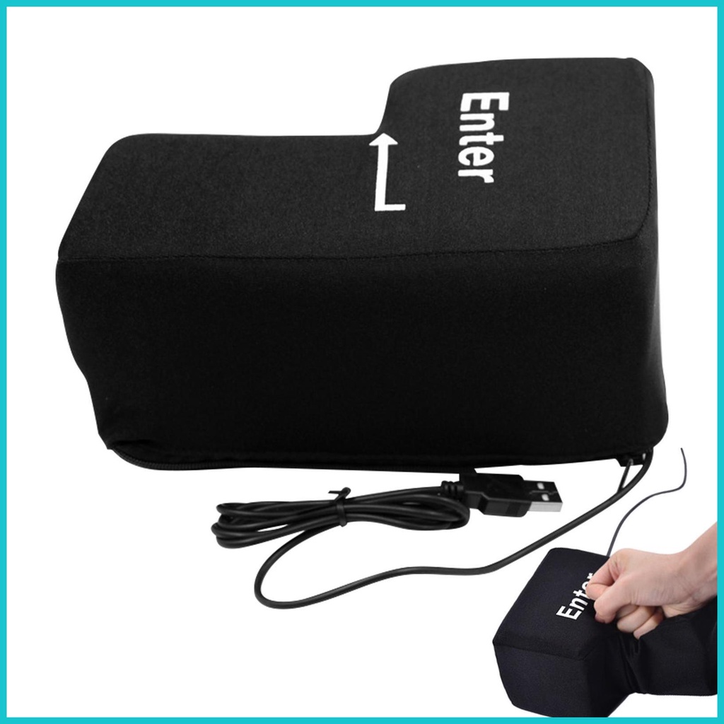 Big Usb Anti Stress Pillow Enter Key Stress Relief Toy Desktop Stress
