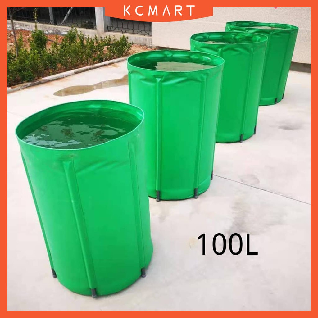 100L Outdoor Rainwater Collection Storage Bucket PVC Folding Storage ...