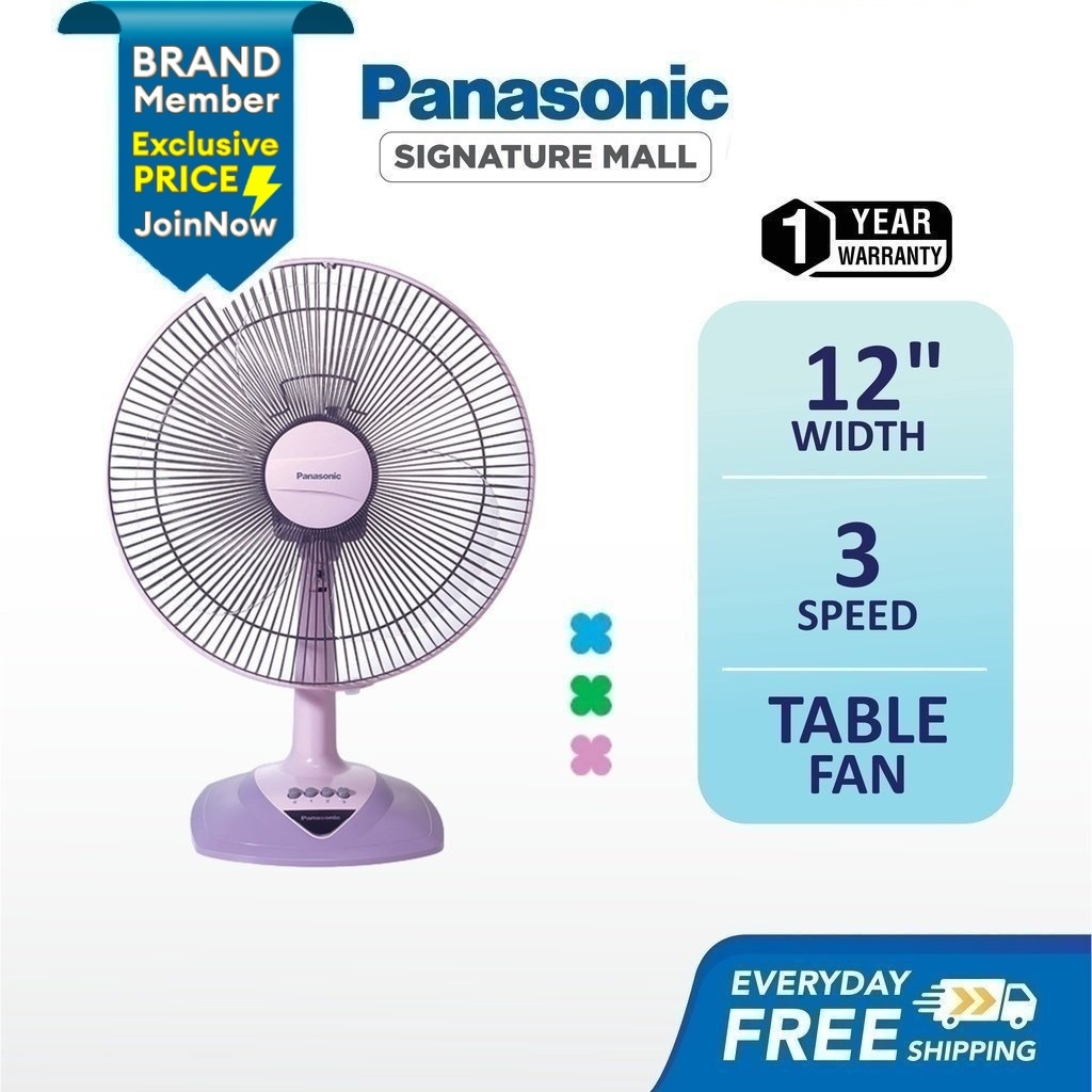 Panasonic Table Fan 3 Speed On/Off Detachable Stand Base 风扇 (12") F ...
