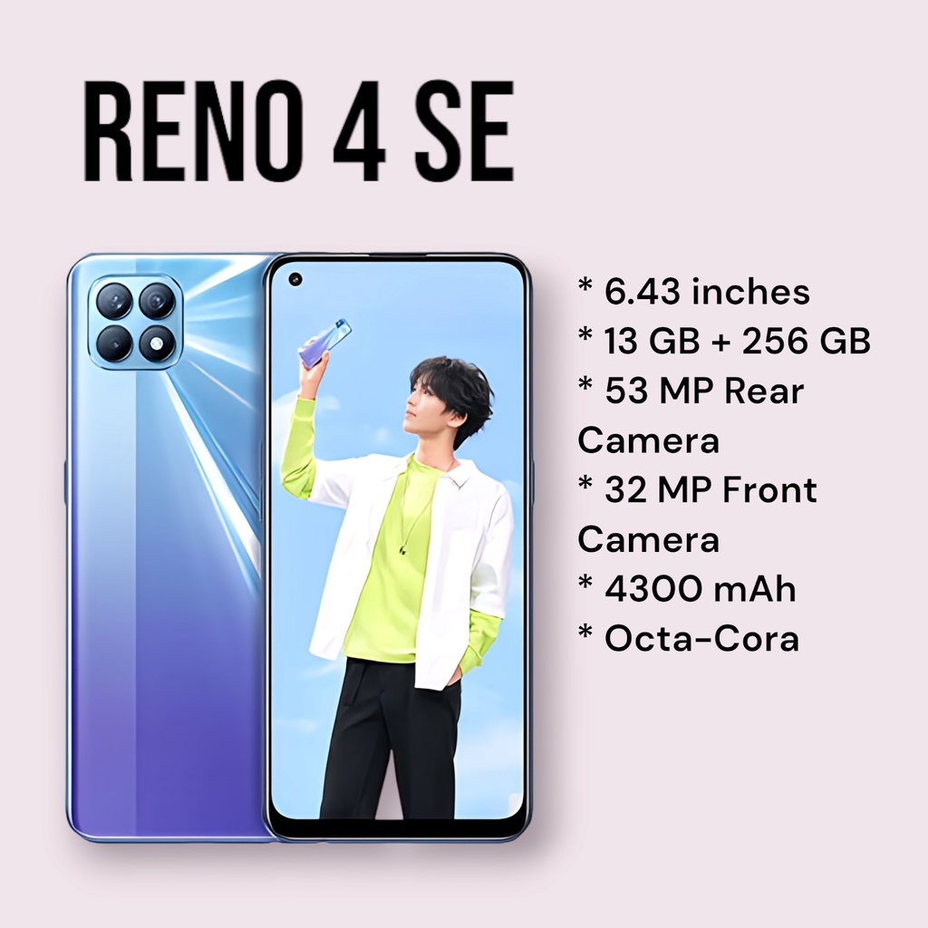 (FREE TV Apps) OPPO RENO 4 SE 5G 6.43 Inch ( 13GB RAM+256GB ROM ) 58MP ...