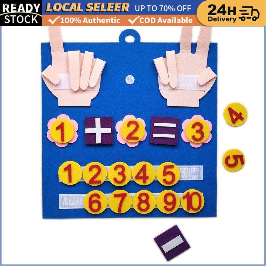 Kid Montessori Toy Math Board Felt Learning Kindergarten Teaching Aids ...