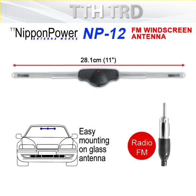 Nippon Power Car Indoor Glass AM / FM Super Power Radio Antenna NP-12 NP12 NP 12 | Shopee Malaysia