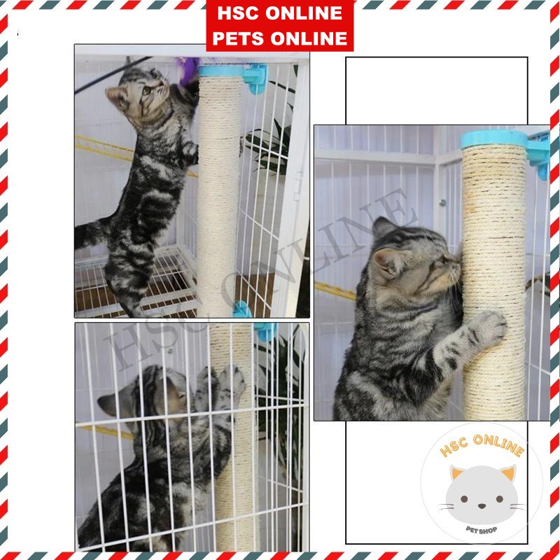 HSC Hanging Pole Scratcher Cat Tree Scratch Sisal Rope pole Tree ...