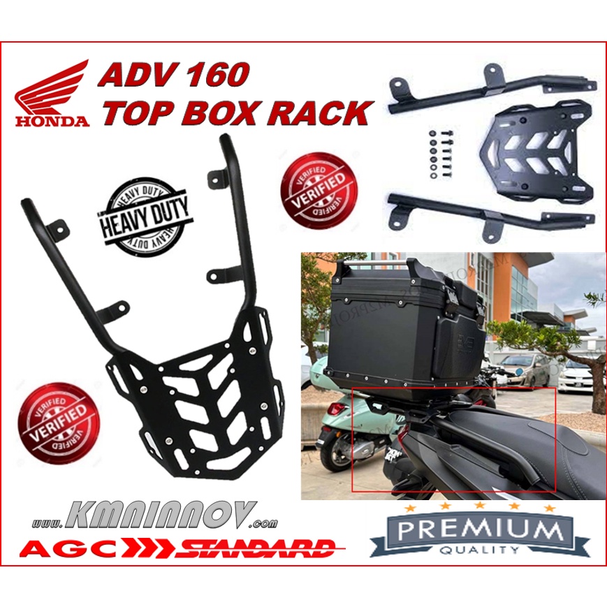HONDA ADV 160 TOP BOX RACK HEAVY DUTY MONORACK STRONG QUALITY METAL ...