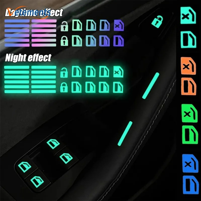 Universal Colorful Luminous Car Button Stickers/ Automobile Interior ...