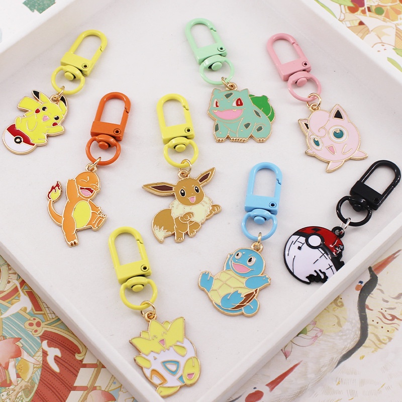 Pokemon Keychain Pikachu, Eevee, Togepi, Charmander, Squirtle ...