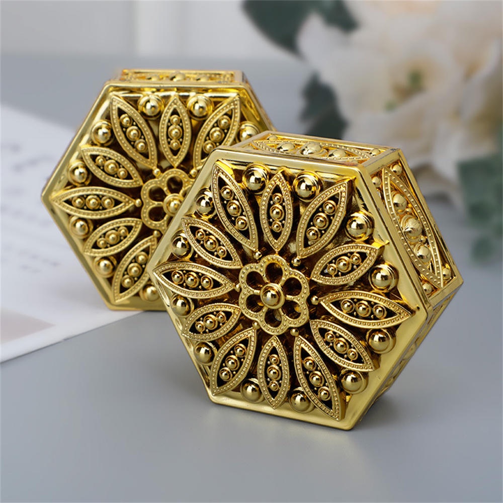 Hollow Carved Design Candy Box Elegant Hexagon Party Favor Box Sugar ...
