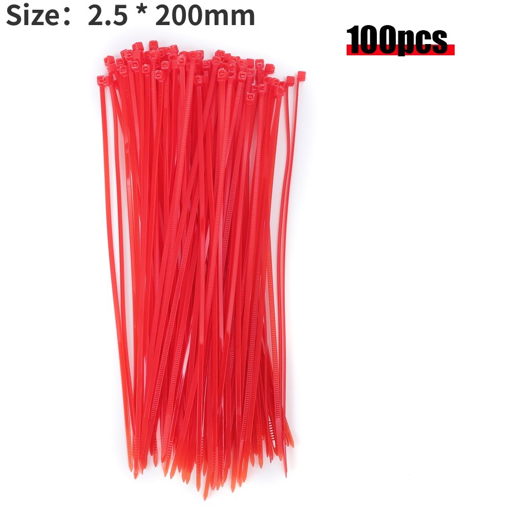 100pcs Hole Mount Nylon Cable Zip Ties / Self Locking Loop Wrap Bundle Tie Straps / Household ...