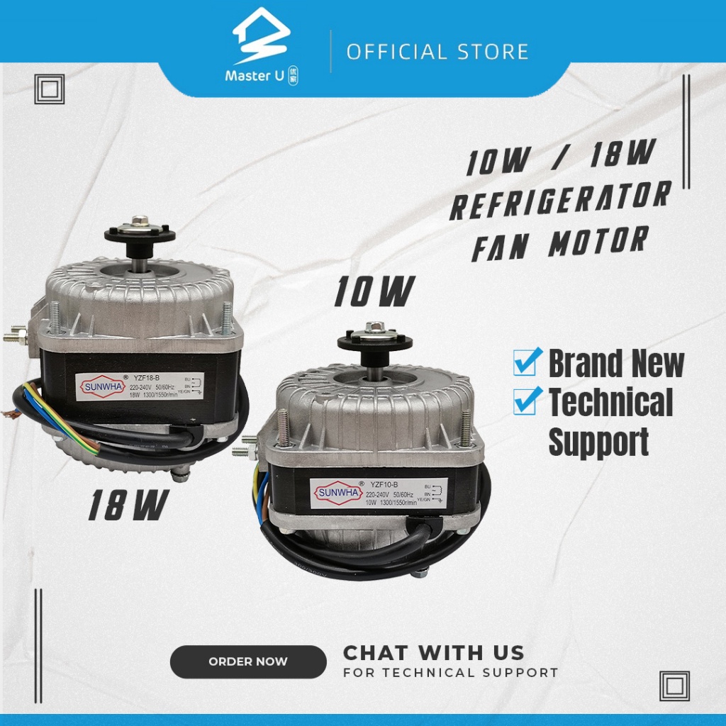 UNIVERSAL REFRIGERATOR MW FAN MOTOR 10W / 18W Peti Sejuk Kipas | Shopee ...
