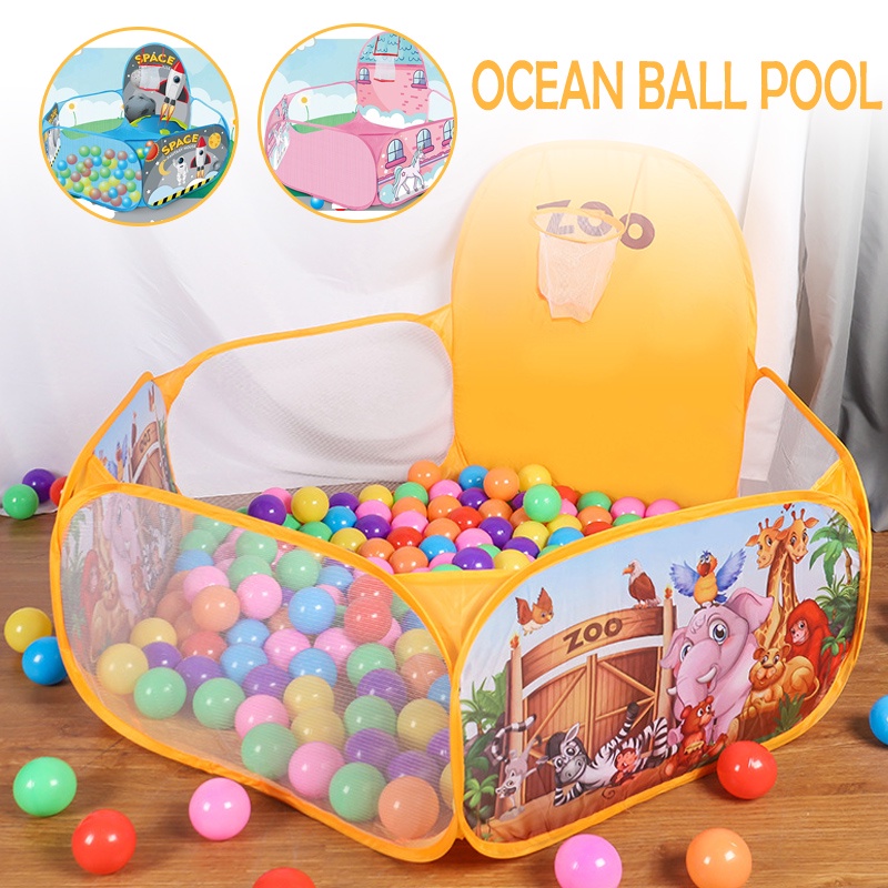 Ocean Ball Pool Tent Children Foldable Ball Pit Pool Game Playpen ...