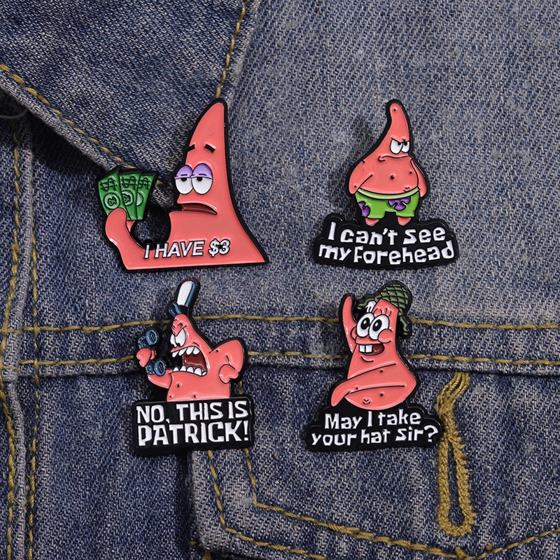 Cartoon Patrick Star Enamel Pin Brooch NoThis Is Patrick Brooch Lapel ...