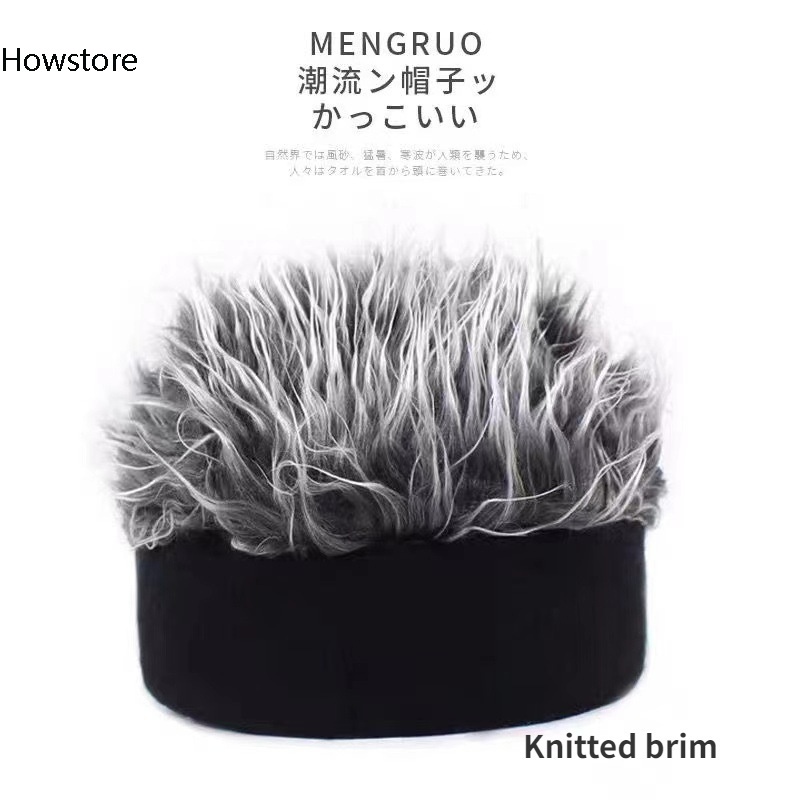 New Wig Cap Men Hat Handsome Simulation Wig Short Hair Sun Visors Caps ...