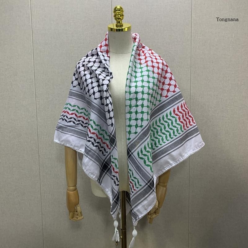 【CH*】 Arab Keffiyeh Scarf Wrap Arab Turban Headscarf Women Military ...