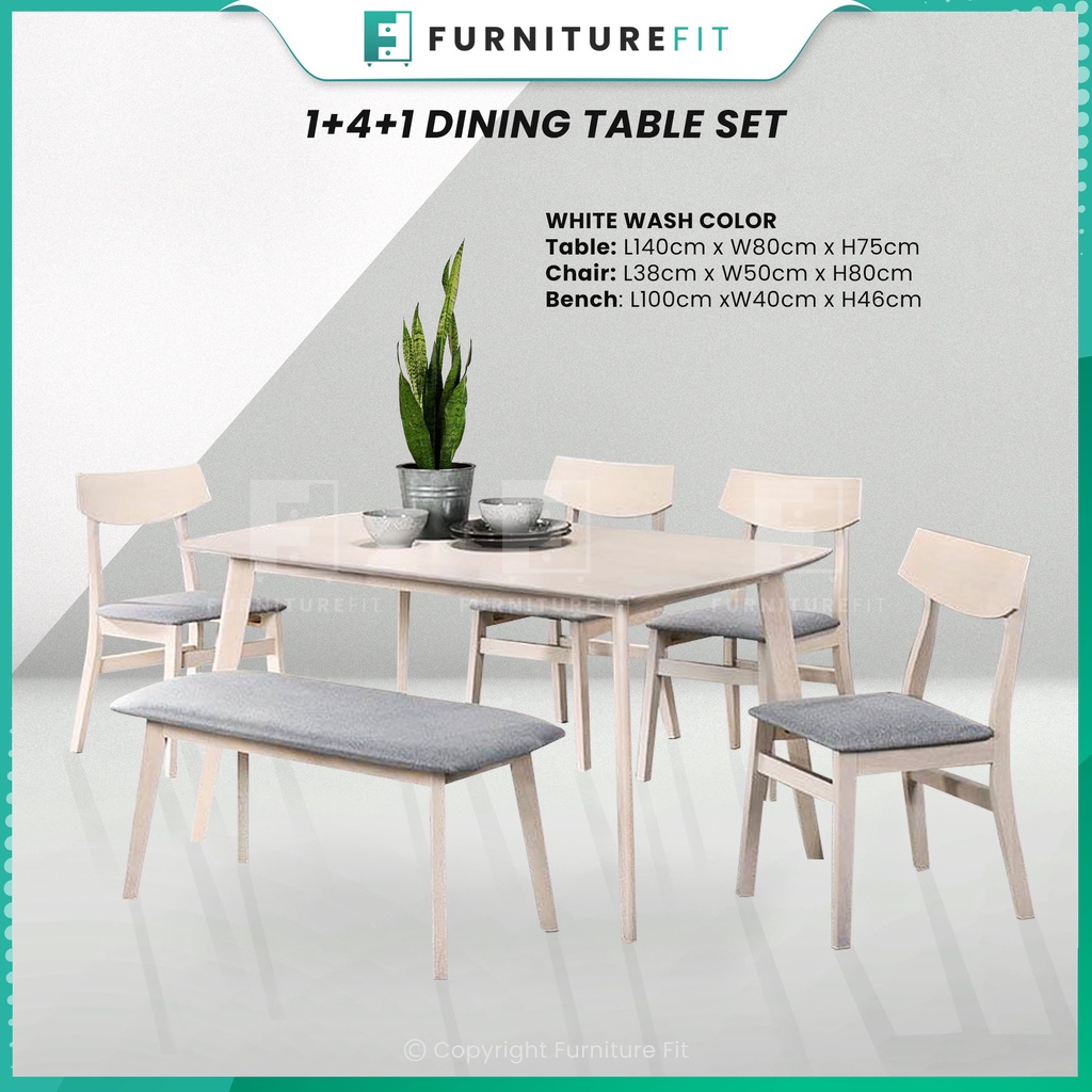 [READY STOCK] FurnitureFit 1+6 Dining Table Set | Set Meja Makan ...