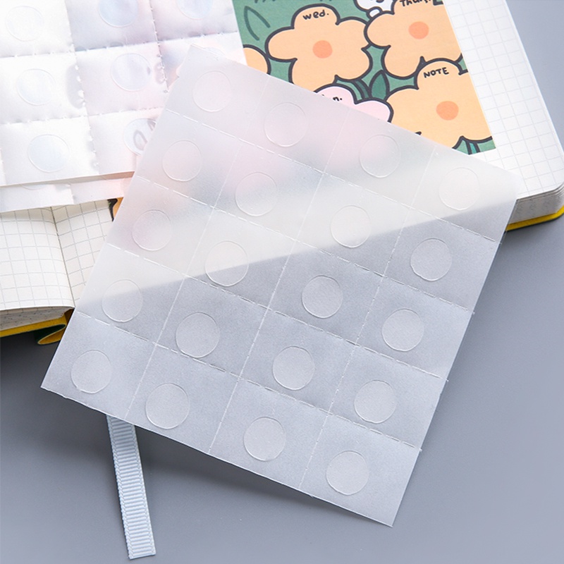 10 Sheets Simple Transparent Round Dot Double-sided Adhesive Tape ...