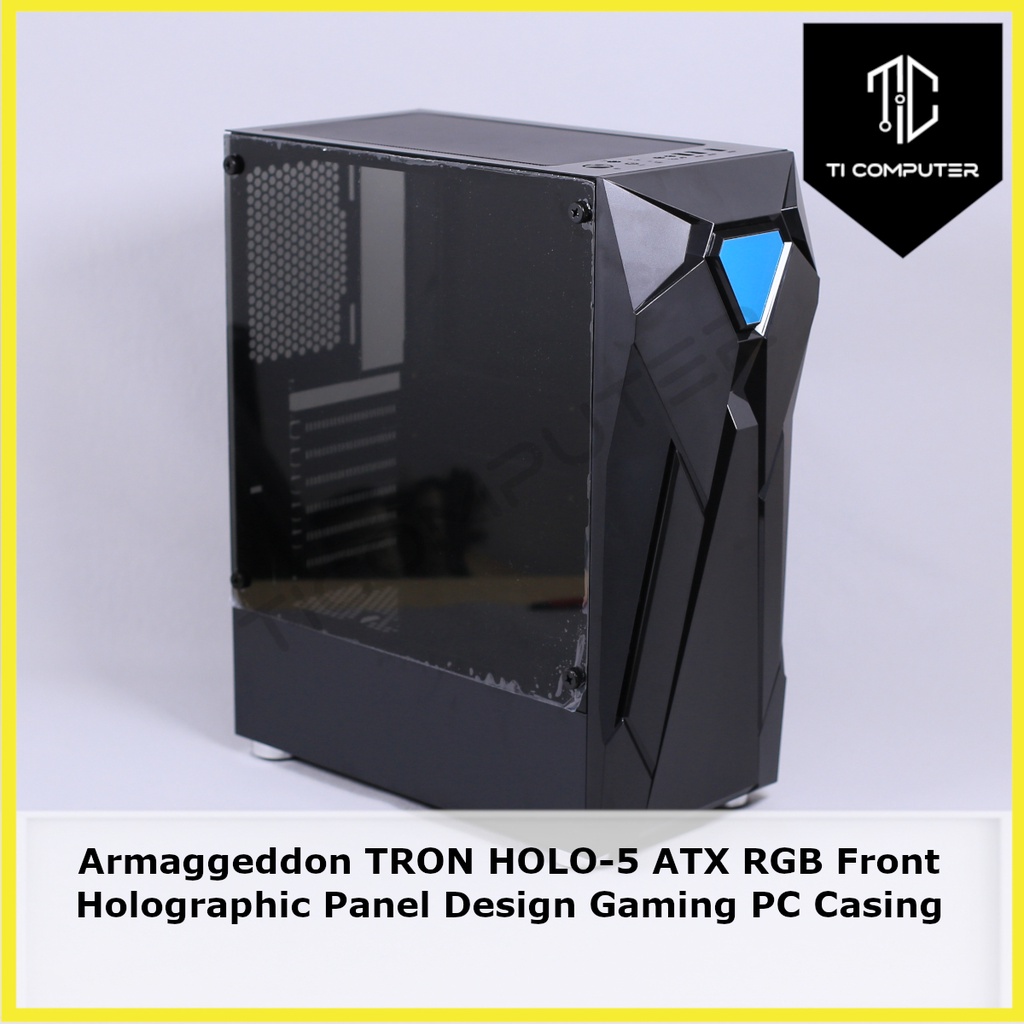 Armaggeddon TRON HOLO-5 ATX RGB Front Holographic Panel Design Gaming ...