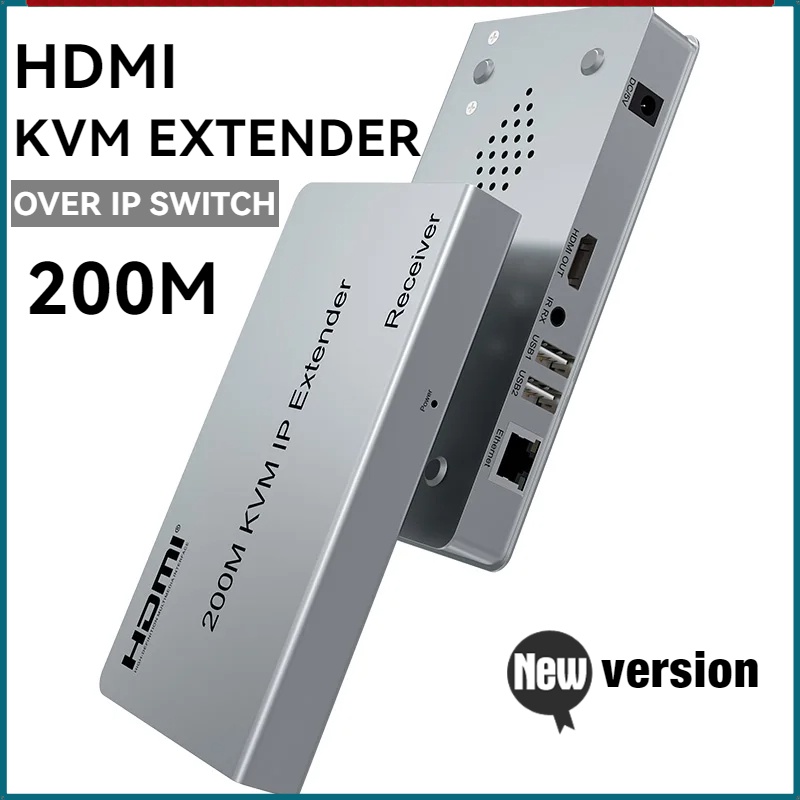 【New】200M HDMI KVM IP Extender Over RJ45 Cat5e/6 1080P HDMI Ethernet ...