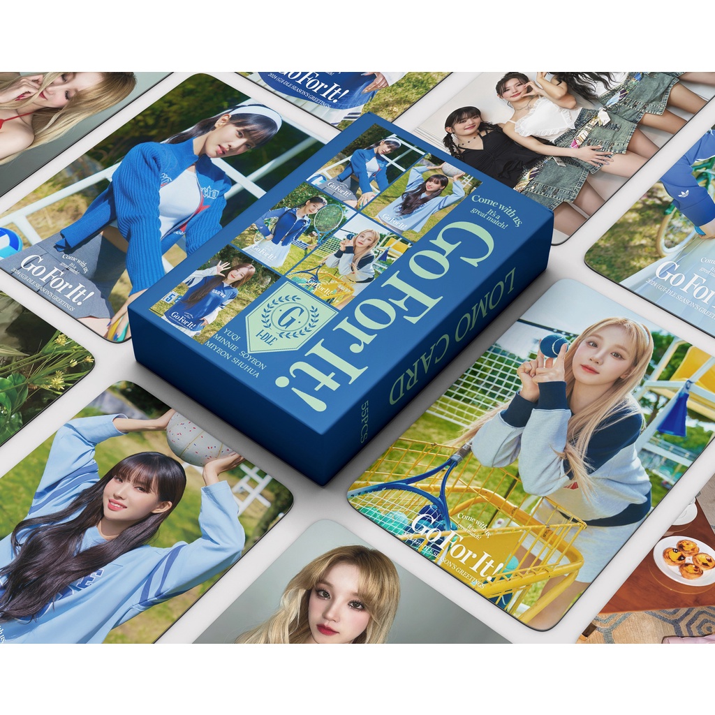 GIDLE Album GO FOR IT Photocard (G)I-DLE Lomo Card 55pcs/box | Shopee ...