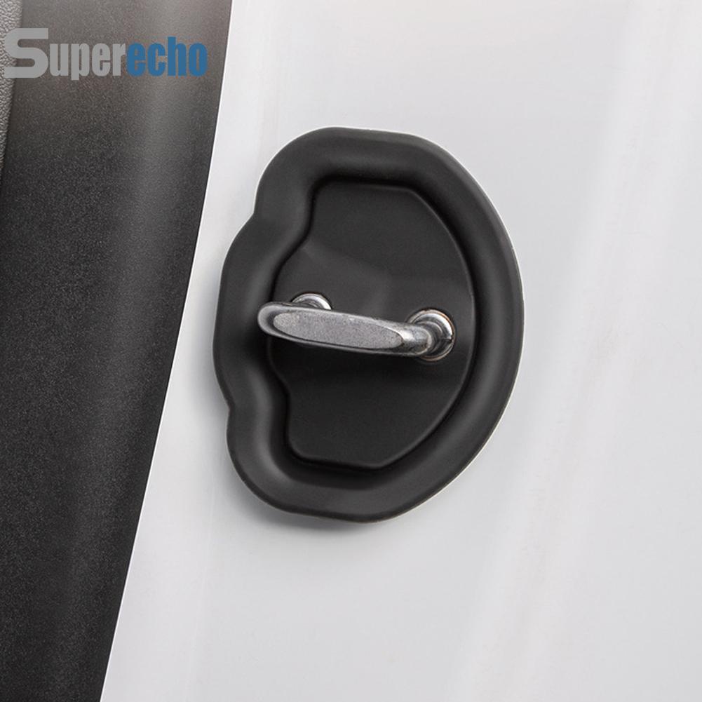 Car Door Lock Cover Shock-absorbing Car Door Lock Caps for Tesla Model ...