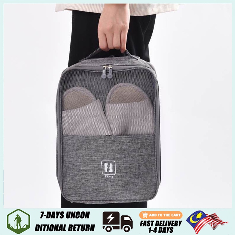 Travel Shoes Bag organizer Multi Layer Shoes Bag Beg Kasut Travel Shoes ...