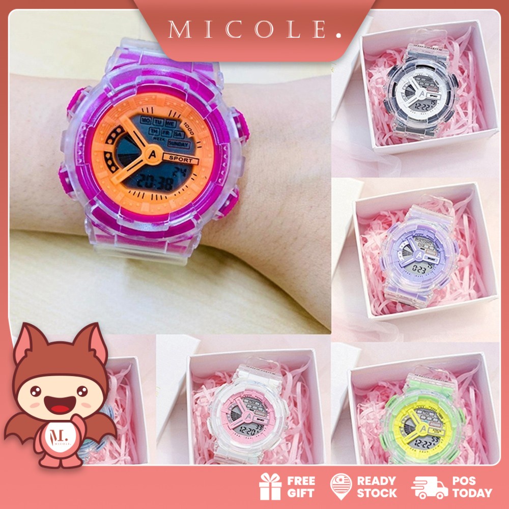 Ready Stock MICOLE G081 Men & Women Sport Watch Jelly Silicone Watch ...
