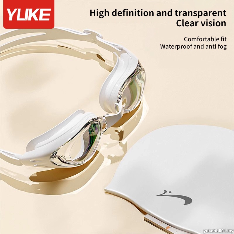 YUKE Adult Goggle Swimming Women HD Waterproof Anti Fog Men Swimming ...