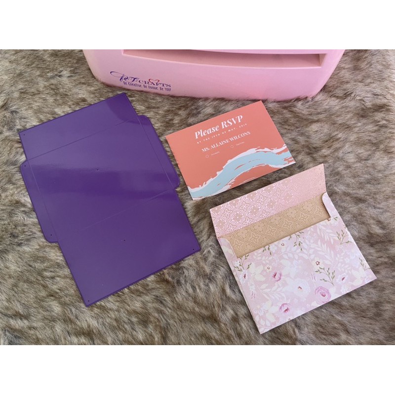 Envelope metal A2 template cutting die rsvp thank you response ...