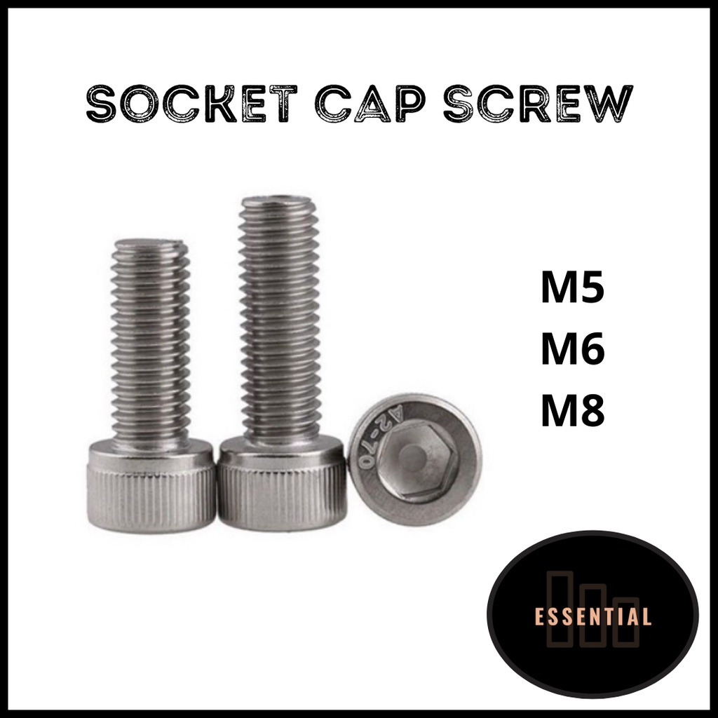 M5 M6 M8 Socket Cap Screw Bolt Stainless Steel SUS 304 | Shopee Malaysia