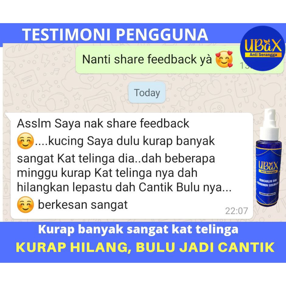 Pawpaw Ubax Kucing Ubat Cat Hero Spray original Ubat Kutu Kurap Fungus Sporo Luka Sakit Mata ...