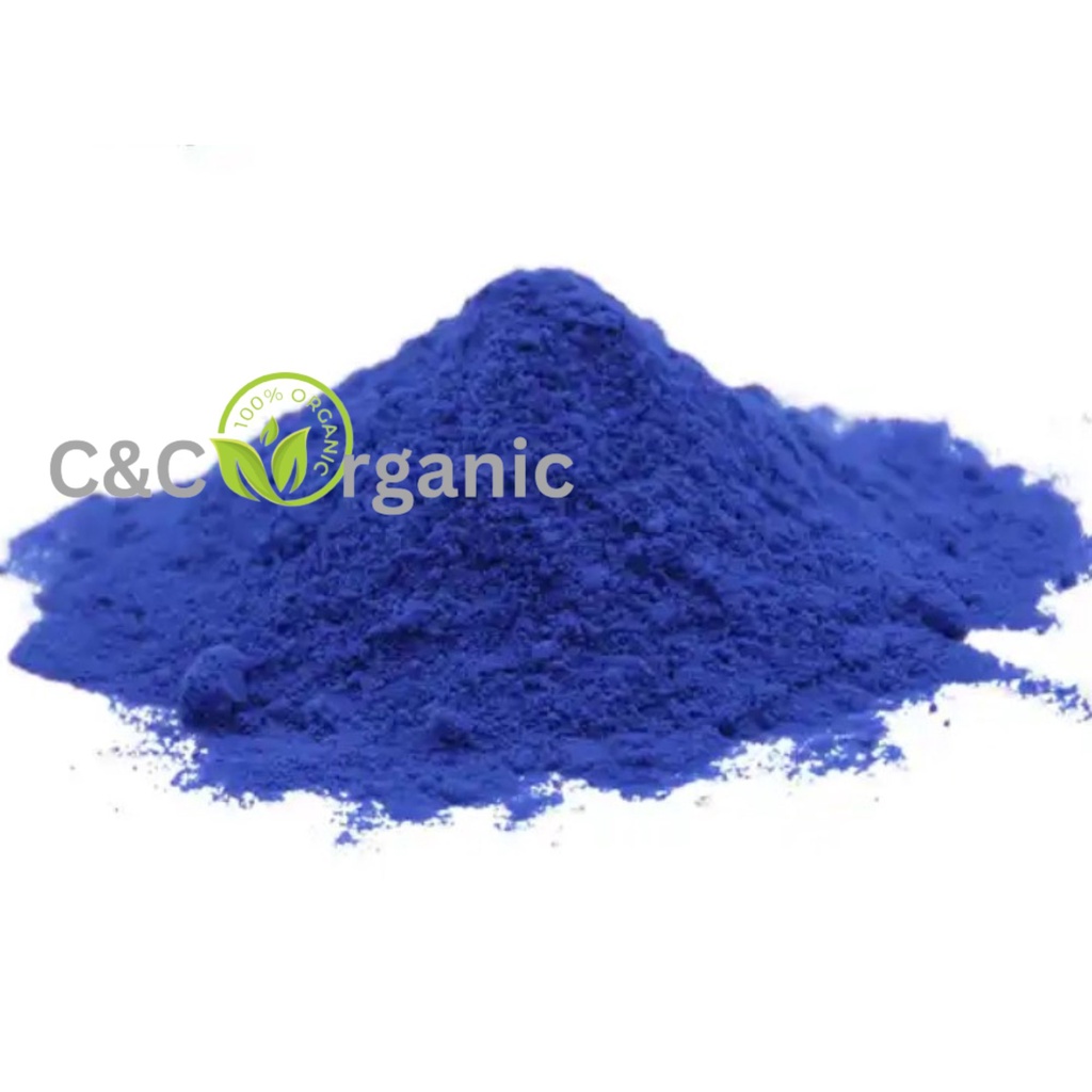 Blue Spirulina Powder 100g Organic 蓝色螺旋藻粉 Superfood Edible Blue Algae ...