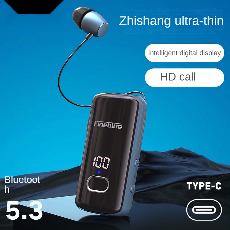 Telescopic collar clip Bluetooth earphone F580, with long standby time ...