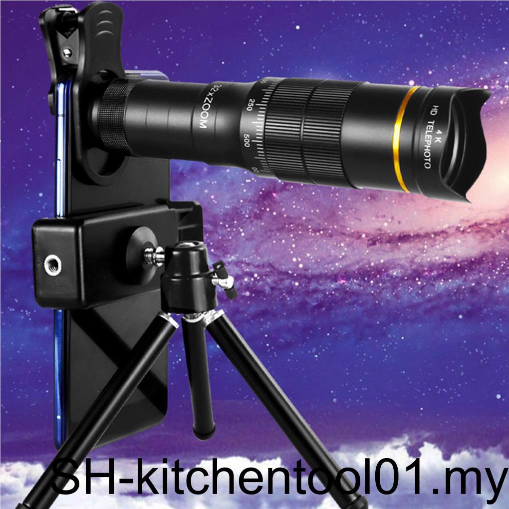 Lens Phone Smartphone Tripod 32X Telephoto Monocular Telescope Vision ...