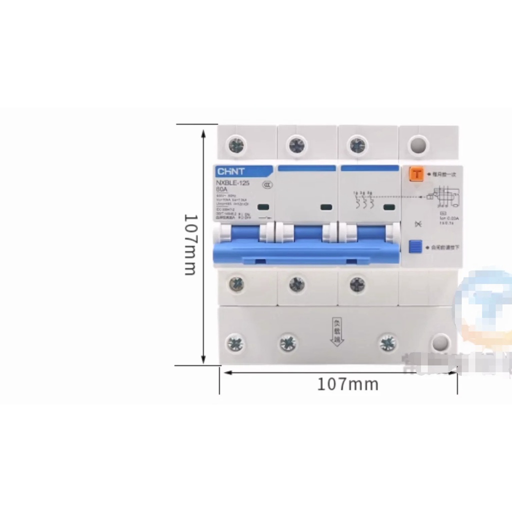 1 PCS New CHINT NXBLE-125 3P 80A 100A 125A 3p+n Leakage Protector Free Shipping | Shopee Malaysia