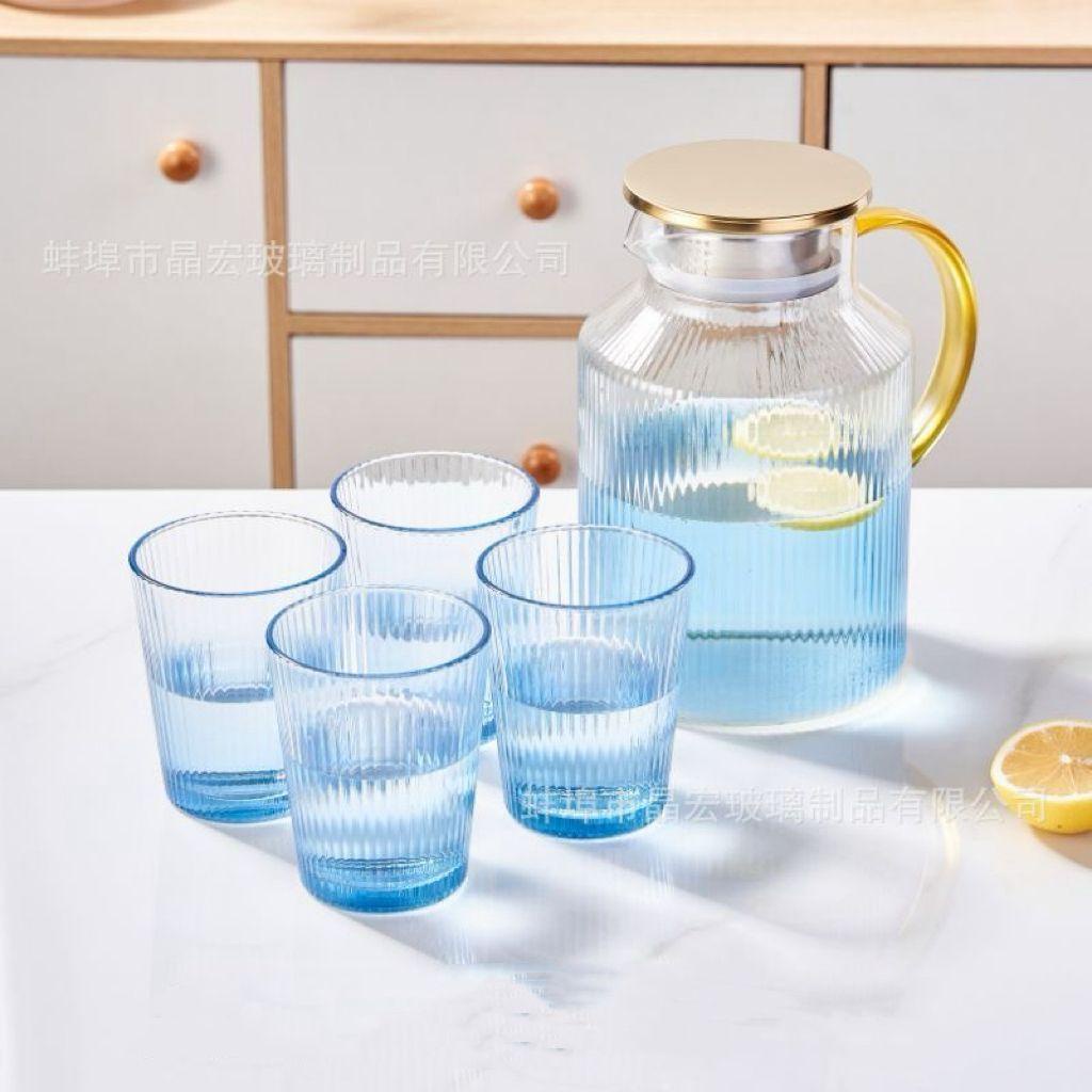 Modern elegant graduated colour water jar and cup set (head endurance ...