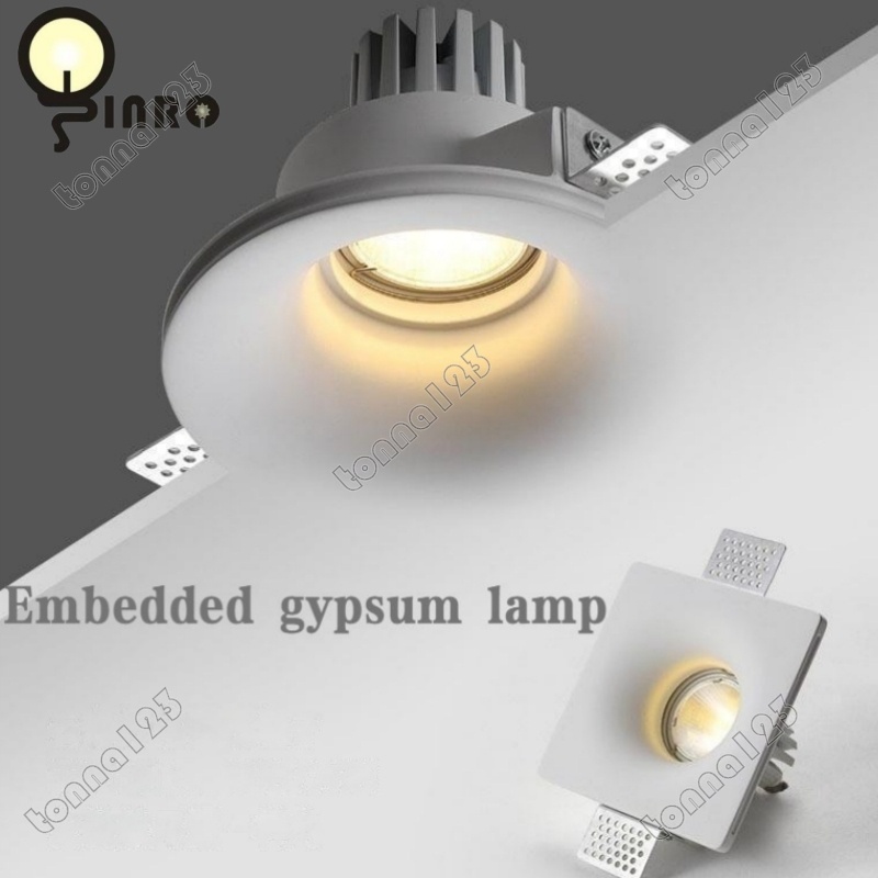 Pre embedded gypsum lamp without frame embedded LED living room gypsum ...