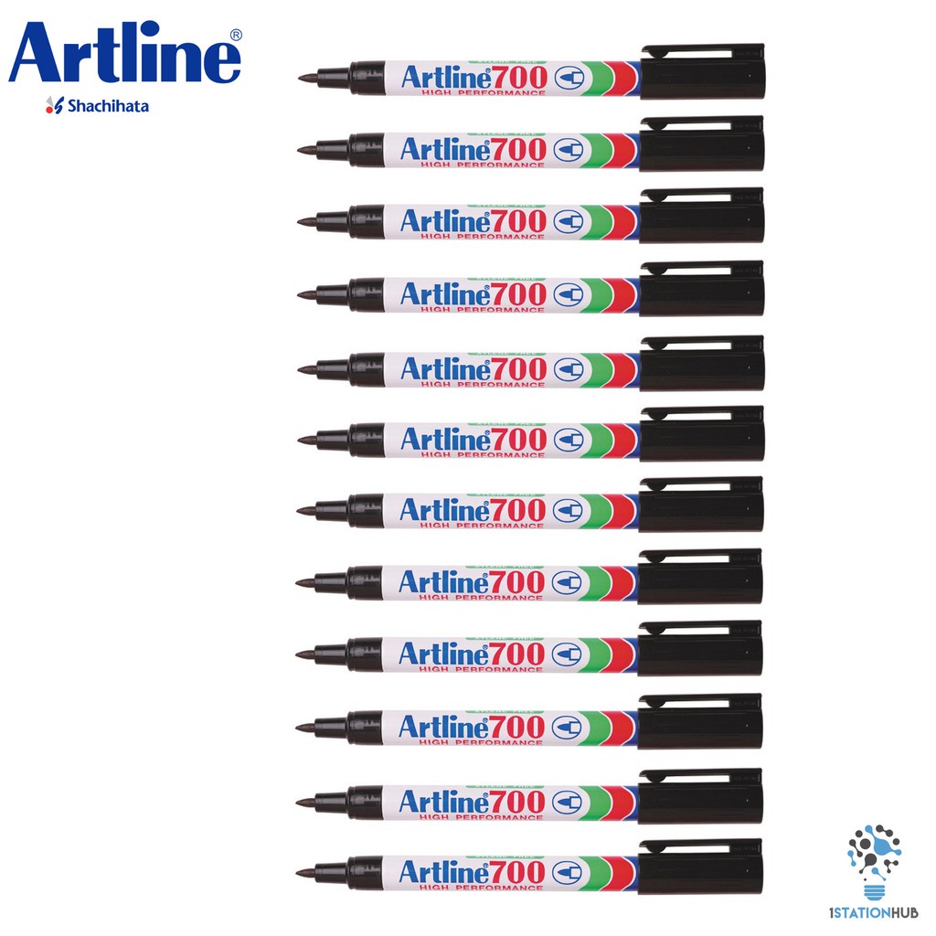 Artline 700 | High Performance Permanent Marker Pens 0.7mm - Black Pen ...
