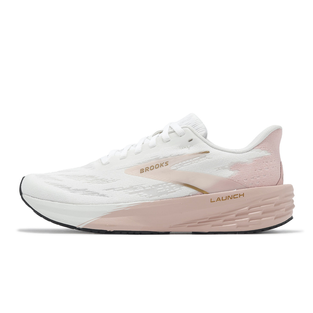 Brooks Racing Running Shoes Launch 11 Women's White Pink Series Road ...