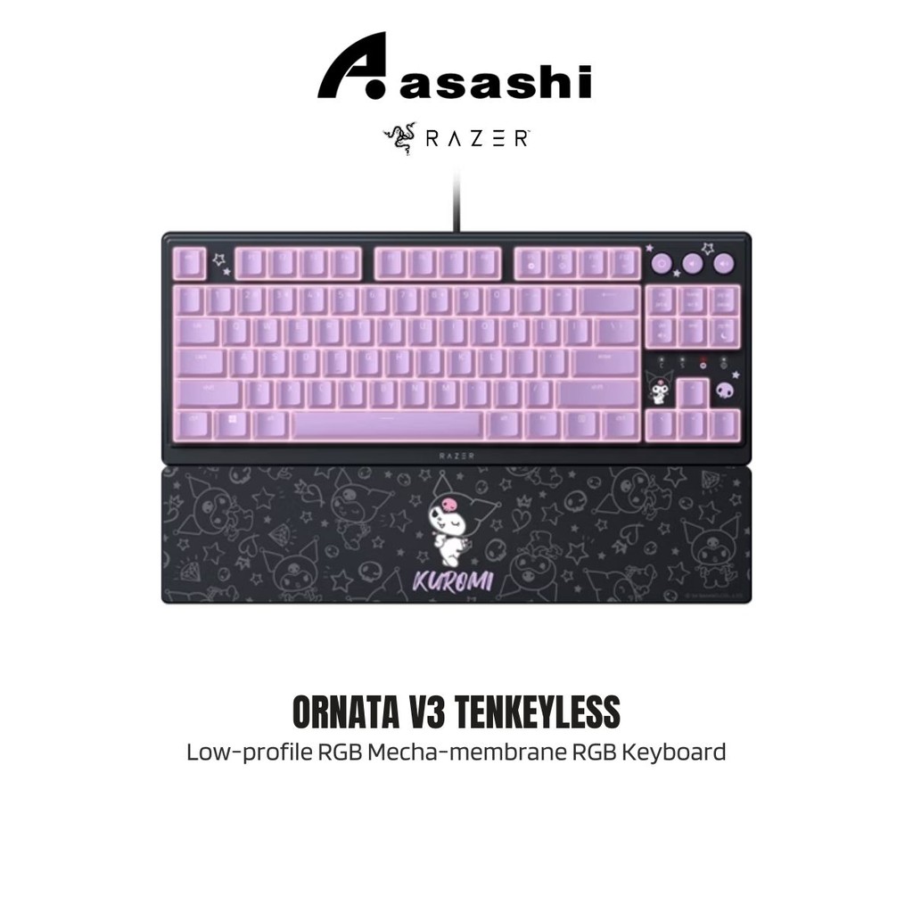 Razer Ornata V3 Tenkeyless - Low-profile RGB Mecha-membrane RGB ...