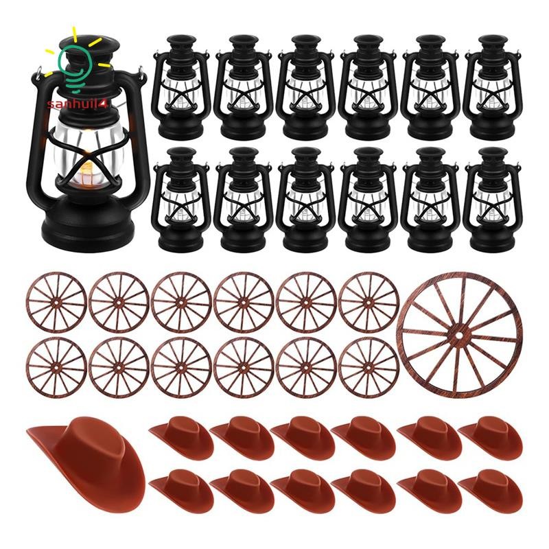Cowboy Hat Four-Wheeled Lantern Suitable for Western Cowboy Theme ...