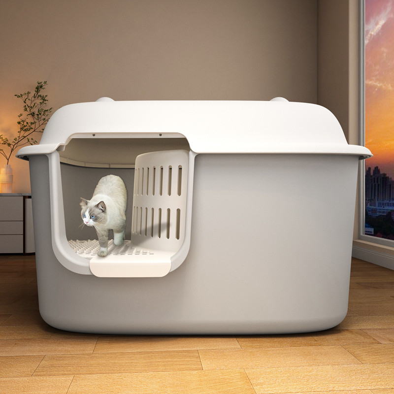 Aimi Pet Big Mac Cat Litter Box Oversized Corridor Style Splash-Proof ...