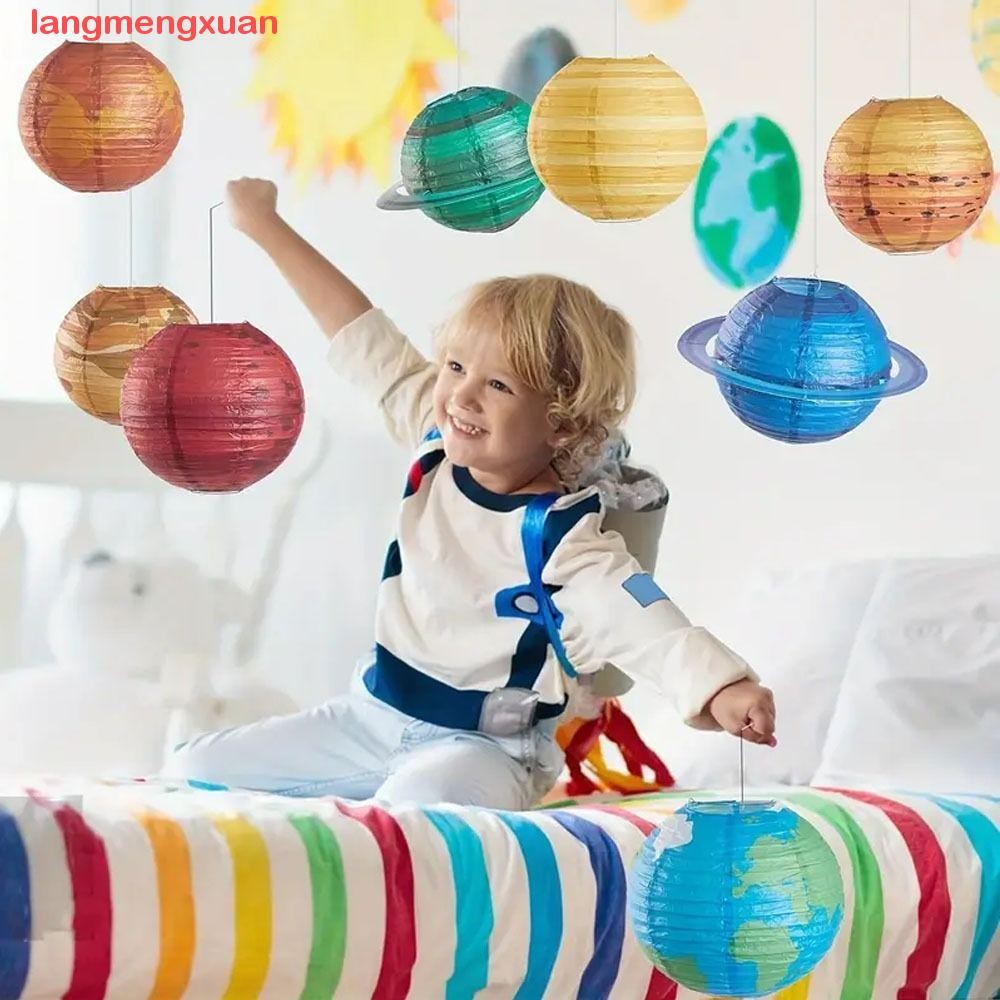 LANGMENGXUAN Starry Paper Lanterns, Galaxy Space Theme Hanging Hanging ...