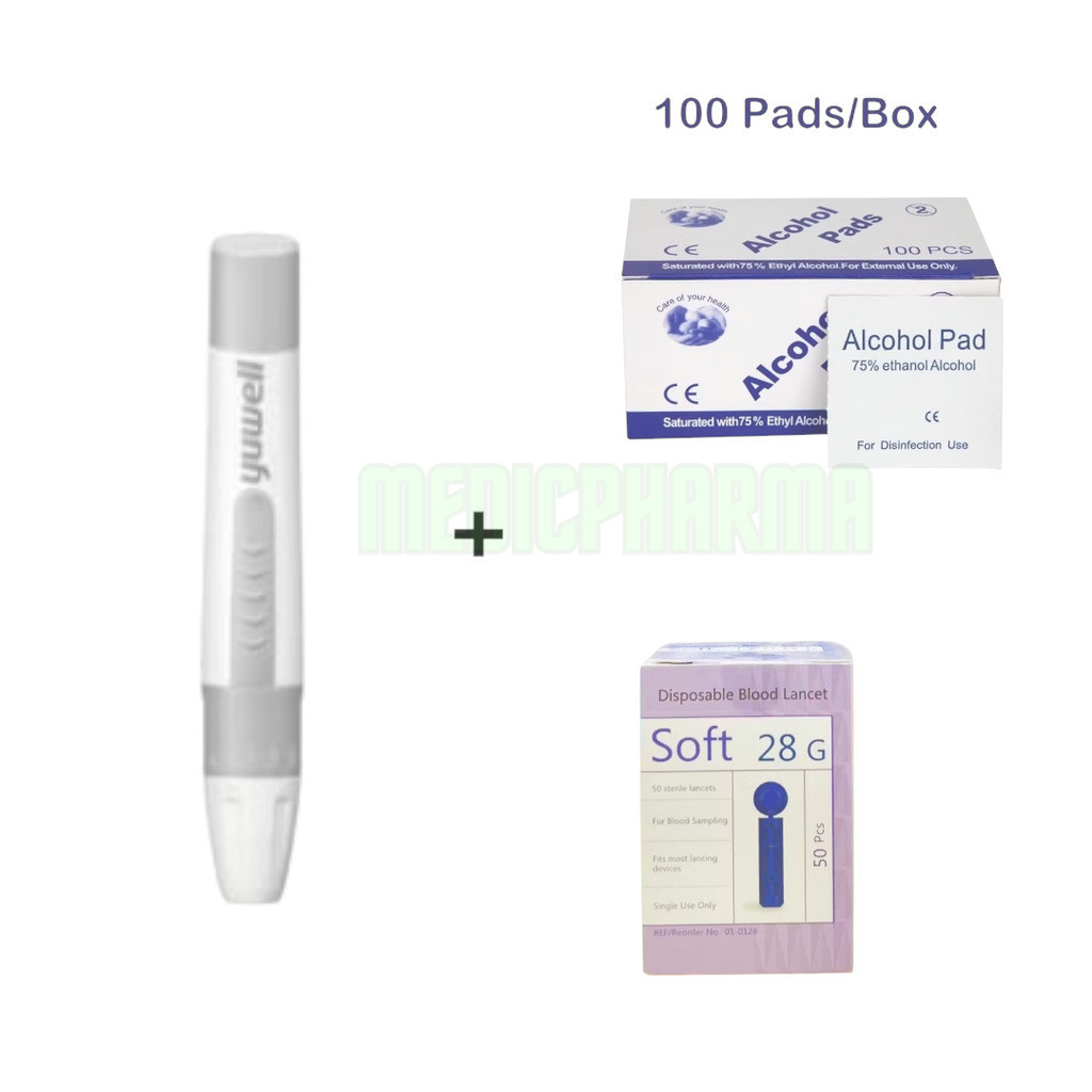 Yuwell Blood Lancet Pen 1's + Sterilance 28G Soft Lancets 50pcs ...