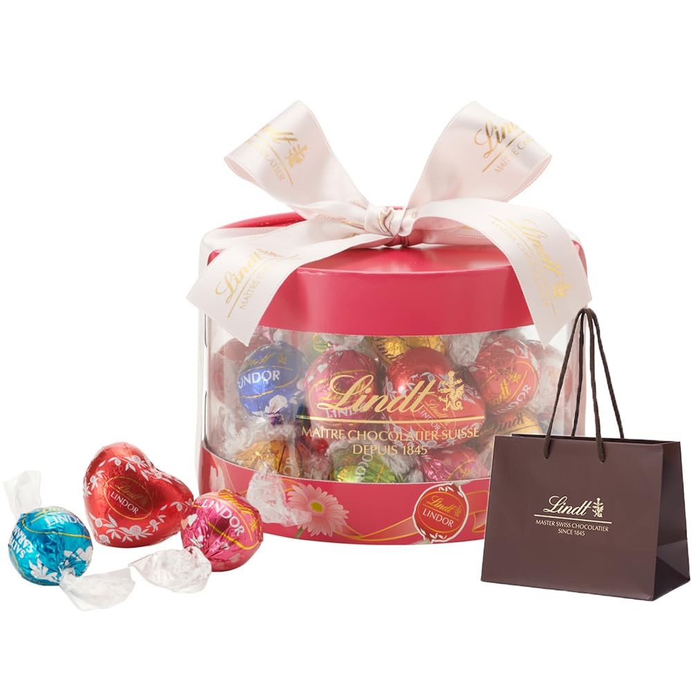 Lindt Chocolate Lindor Gift Box with 31 Pieces, Valentine's Day ...